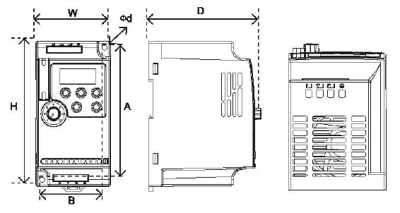 3.7kw Variable Frequency Drives Three Phase 5hp 380v VFD For Fan Pump ...